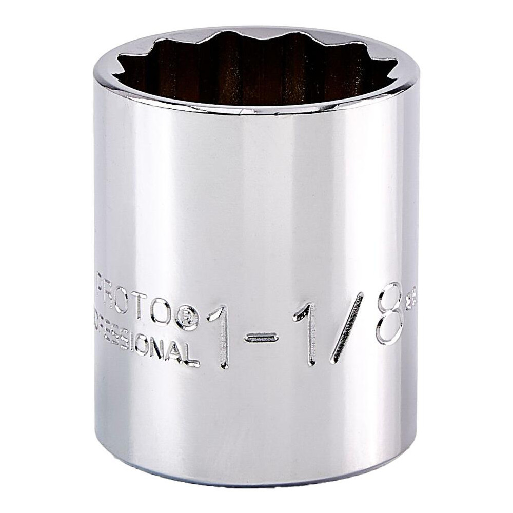 Proto - Standard Hand Socket: 1/2" Drive, 1-1/8" Socket, 12-Point | MSC ...