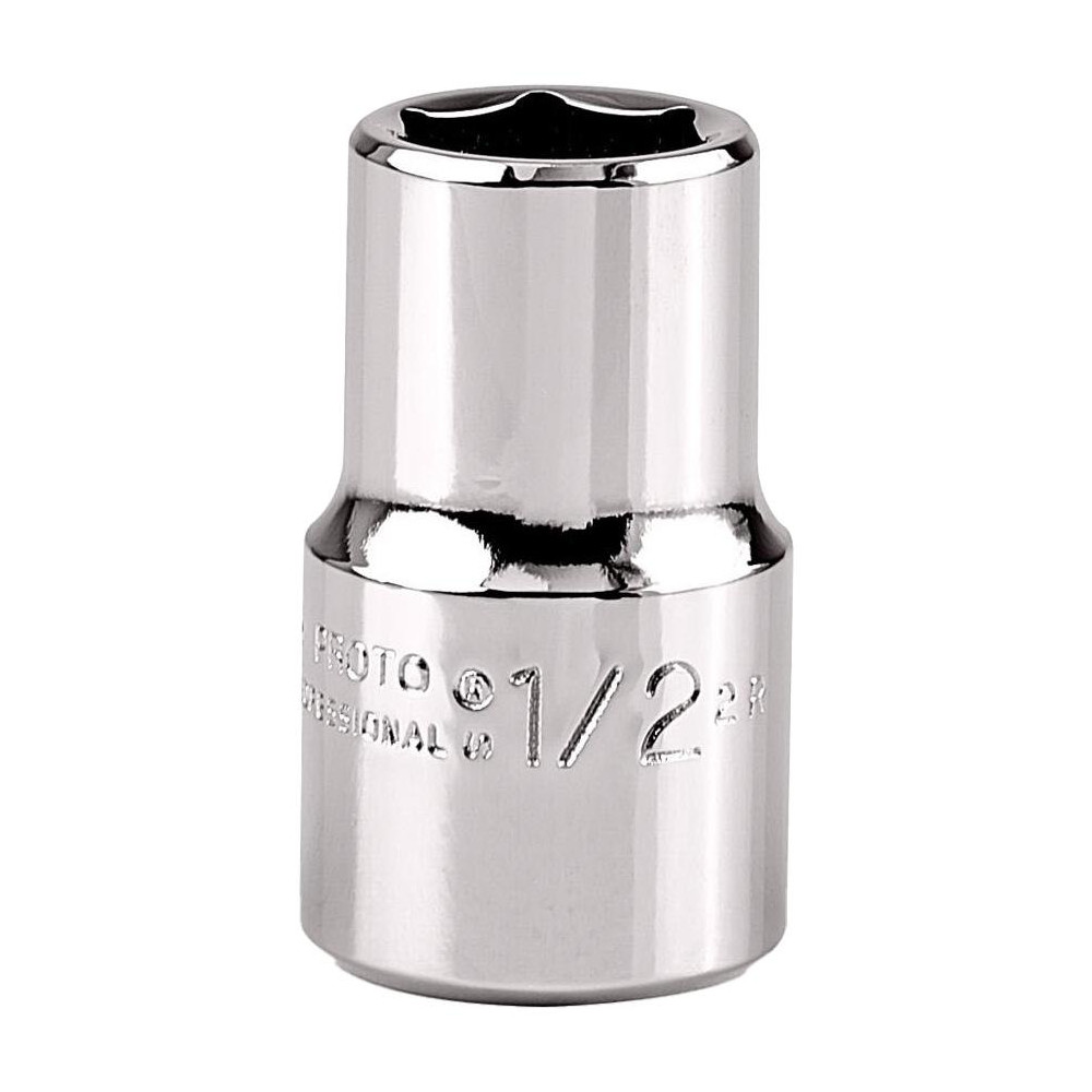 Proto - Standard Hand Socket: 1/2" Drive, 1/2" Socket, 6-Point | MSC Direct