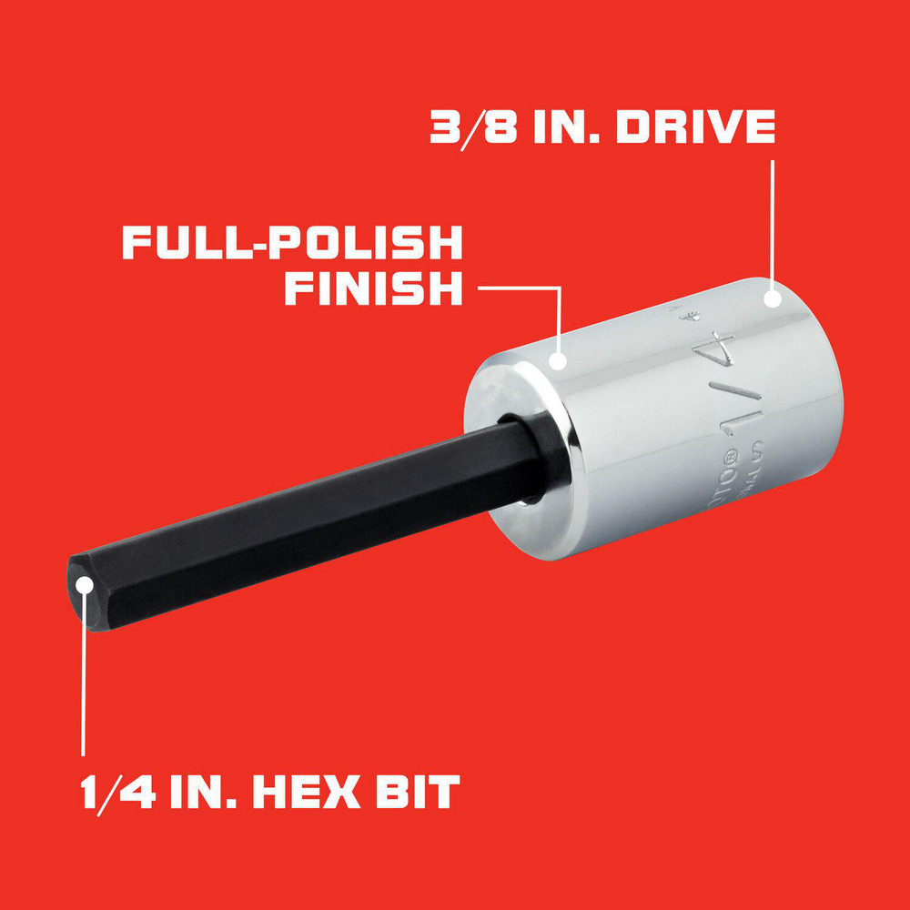 Proto - Hand Hex Bit Socket: 3/8" Drive, 1/4" Hex | MSC Direct