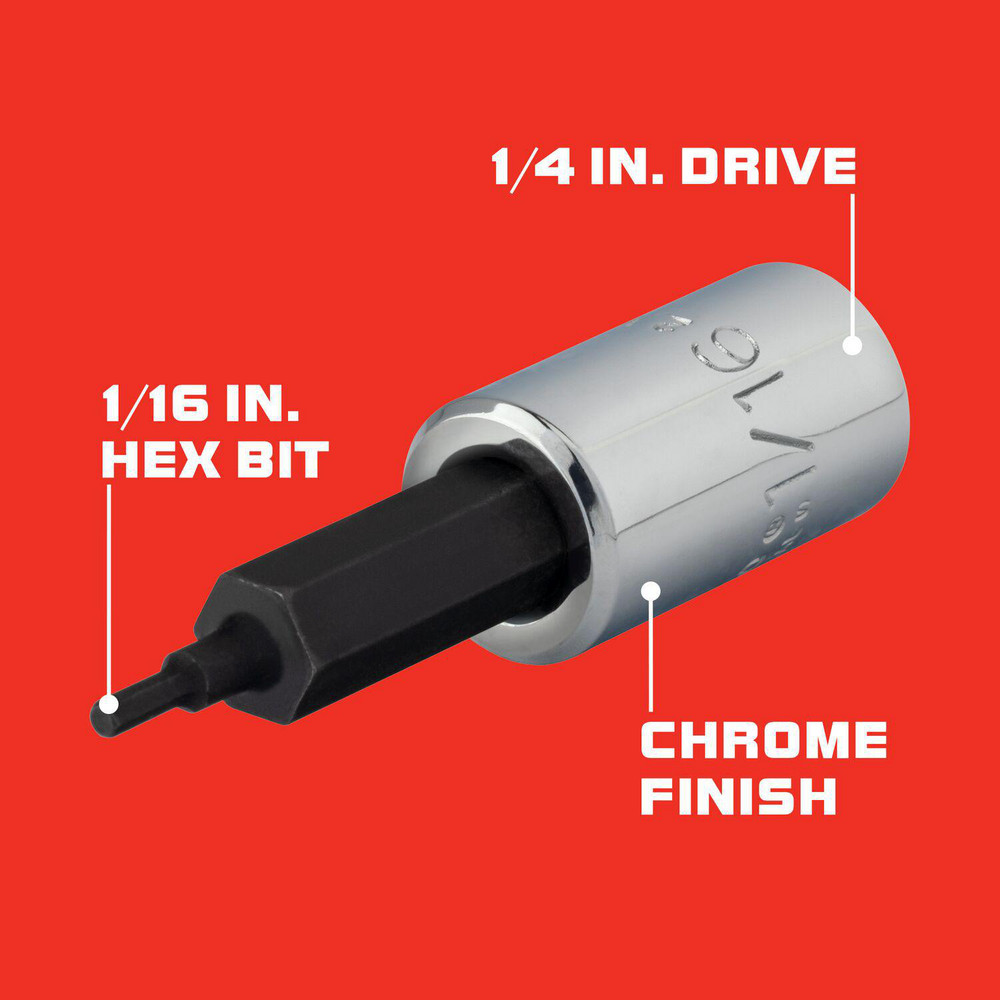 Proto - Hand Hex Bit Socket: 1/4" Drive, 1/16" Hex | MSC Direct