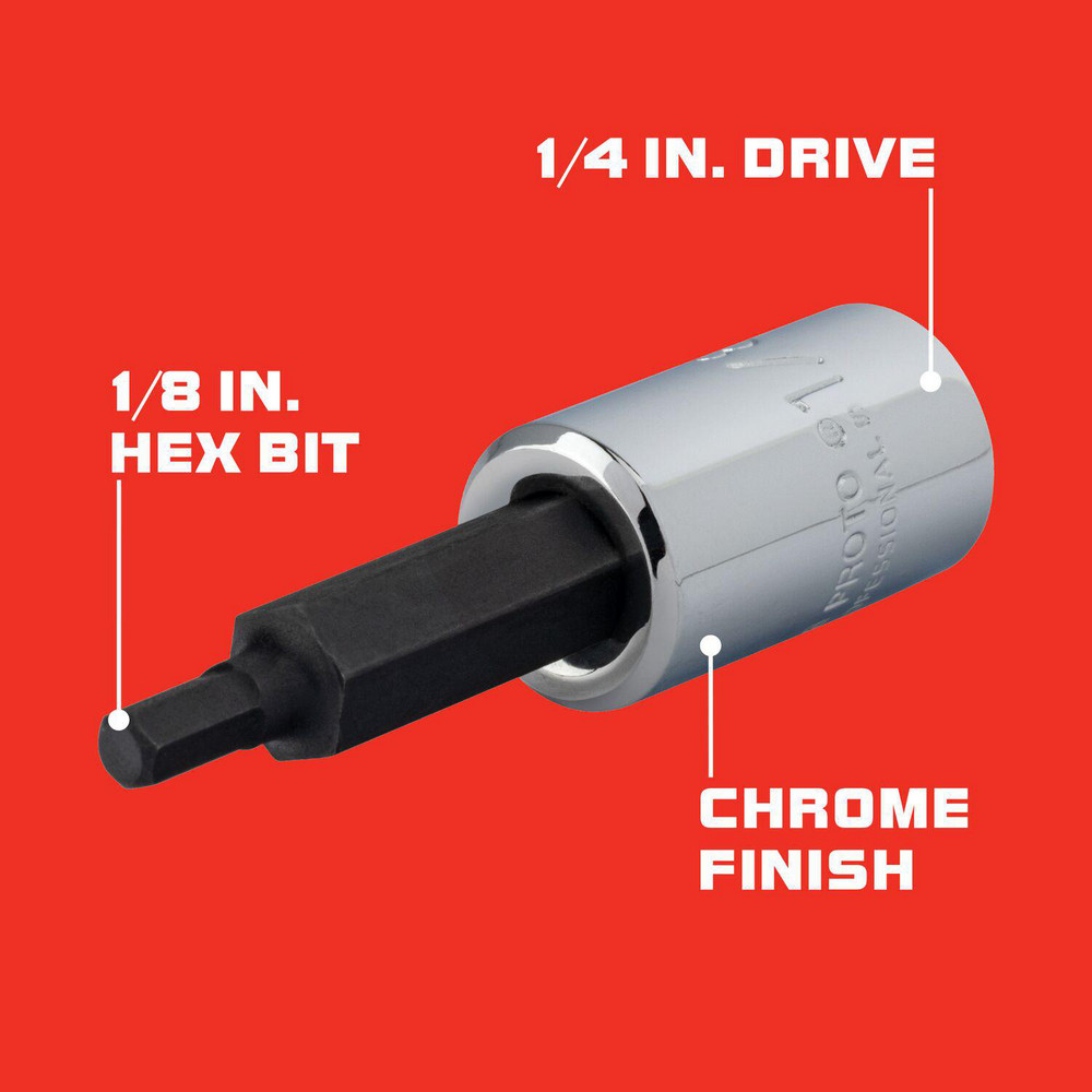 Proto - Hand Hex Bit Socket: 1/4" Drive, 1/8" Hex | MSC Direct