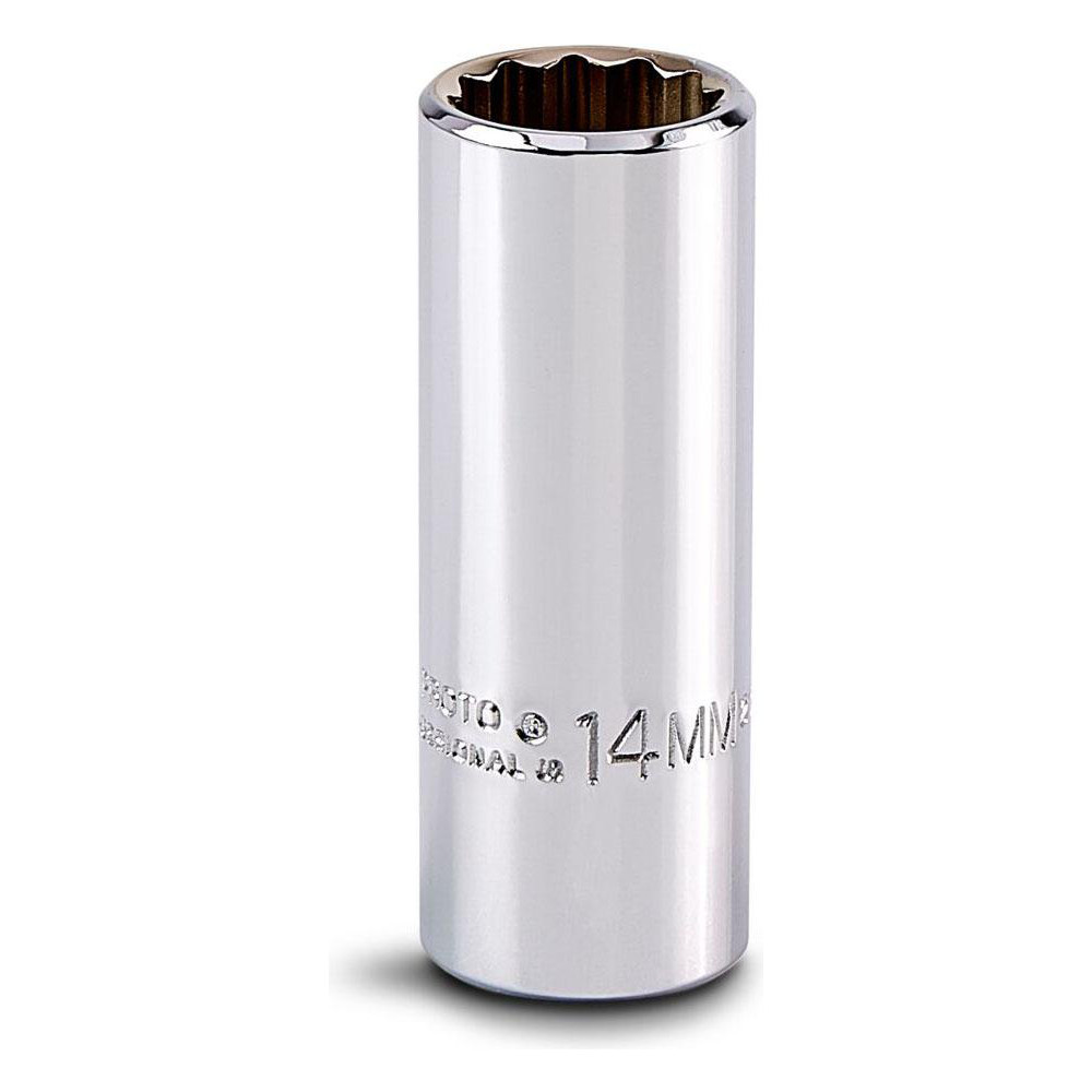 Proto - Deep Hand Socket: 3/8" Drive, 14.00 mm Socket, 12-Point | MSC ...