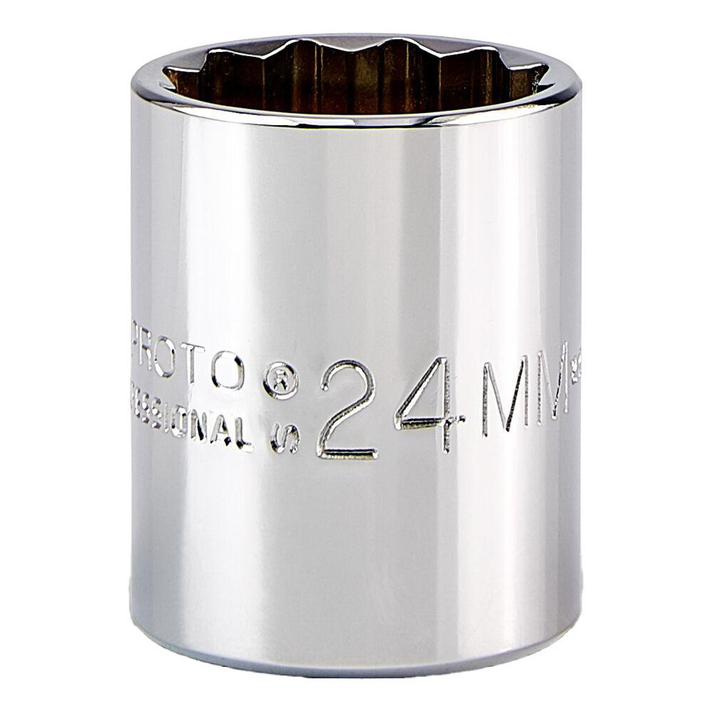 Proto - Standard Hand Socket: 1/2" Drive, 24.00 mm Socket, 12-Point ...