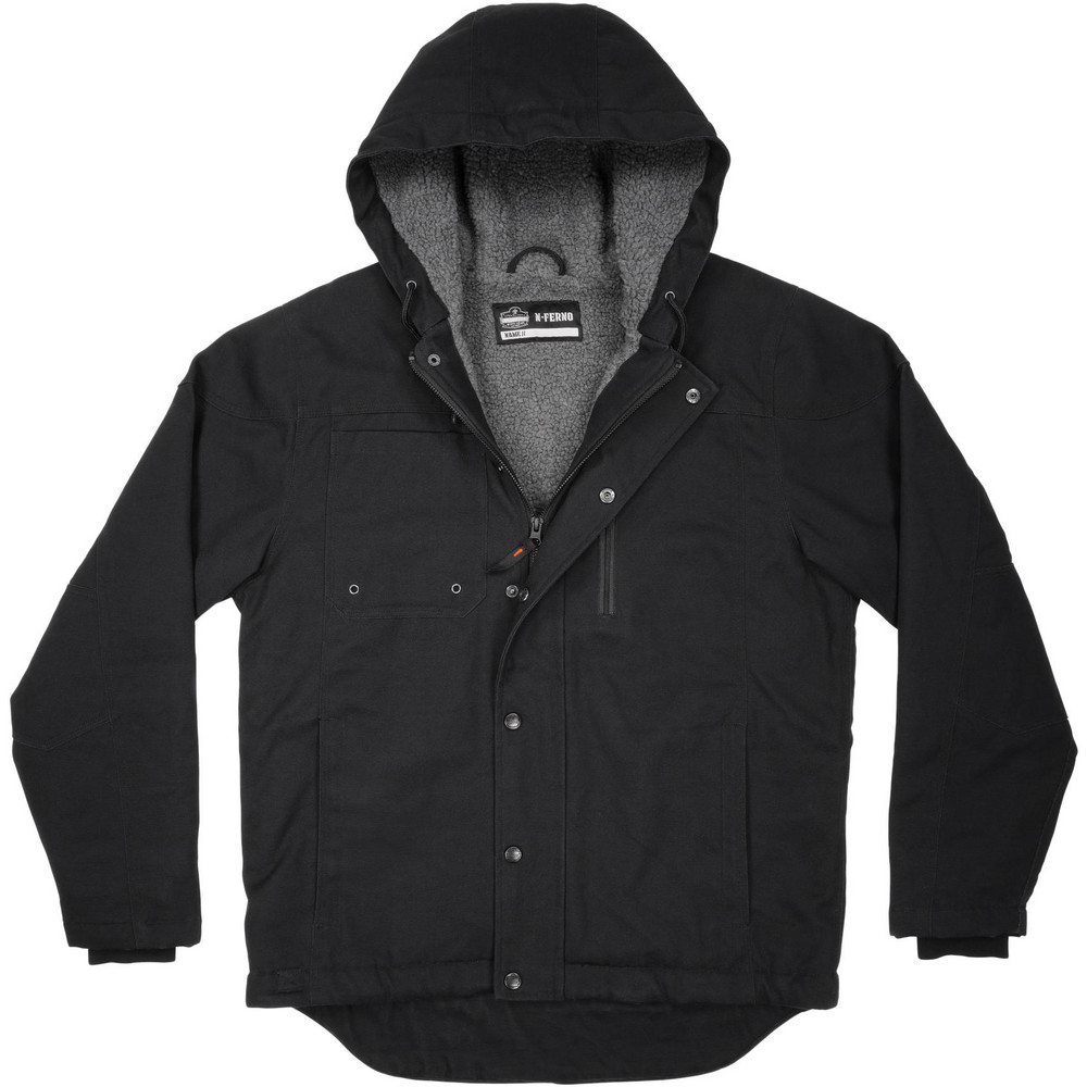 Ergodyne - Water Resistant Jacket: Size Small, Canvas, Zipper & Snaps ...