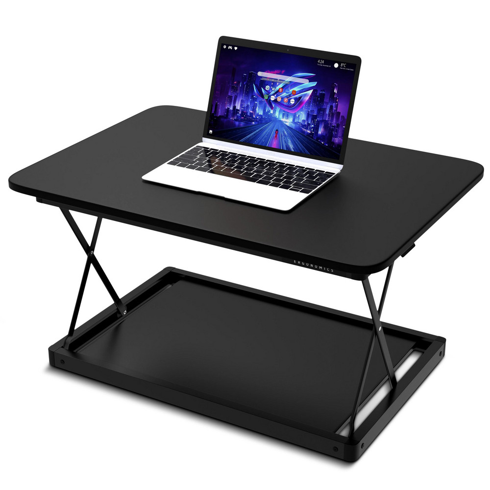 Uncaged Ergonomics - Sit-to-Stand Table Desk: Black | MSC Direct
