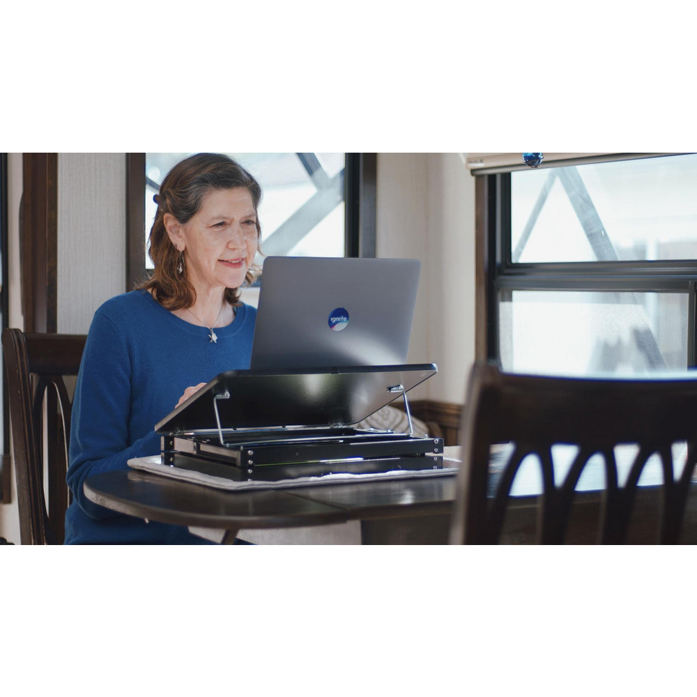 Uncaged Ergonomics - Sit-to-Stand Table Desk: Black | MSC Direct
