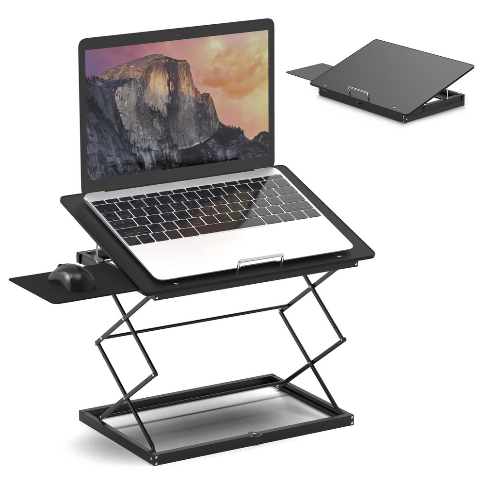 Uncaged Ergonomics - Sit-to-Stand Table Desk: Black | MSC Direct