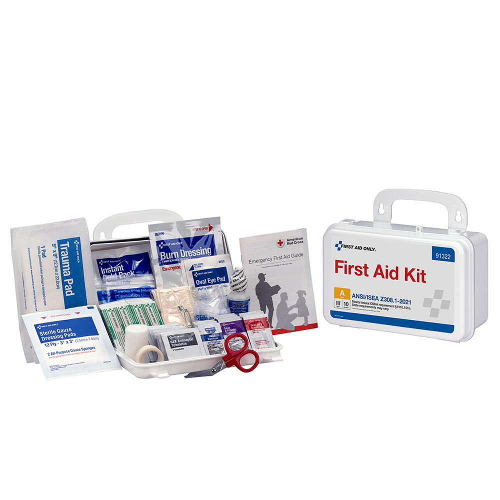 First Aid Only - 76 Pc Industrial & First Aid First Aid Kit for 10 ...