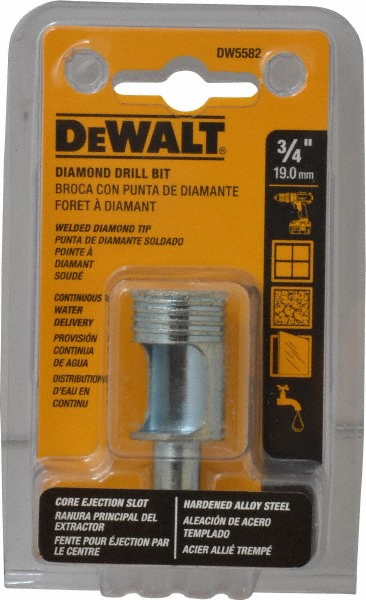 DeWALT - 3/4", Straight Shank, Polycrystalline Diamond (PCD), Tile and ...