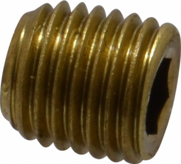 Made in USA - 1/16-27, 5/16" OAL, Brass Socket Pressure Plug - 40209462 ...