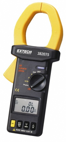 Extech - Power Meters & Analyzers: Number of Phases: 3; Meter Type: AC ...