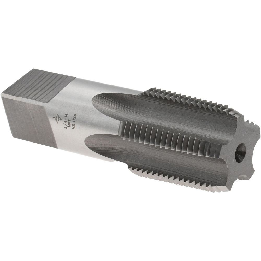 Cleveland - Standard Pipe Tap: 3/4-14, NPT, 5 Flutes, High Speed Steel ...