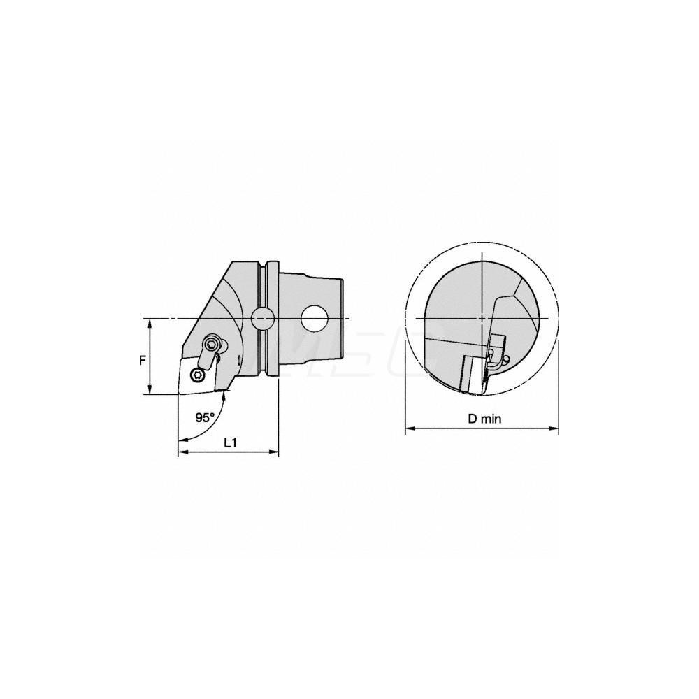 Kennametal - Modular Turning & Profiling Head: KM80, 70.00 mm, Internal ...