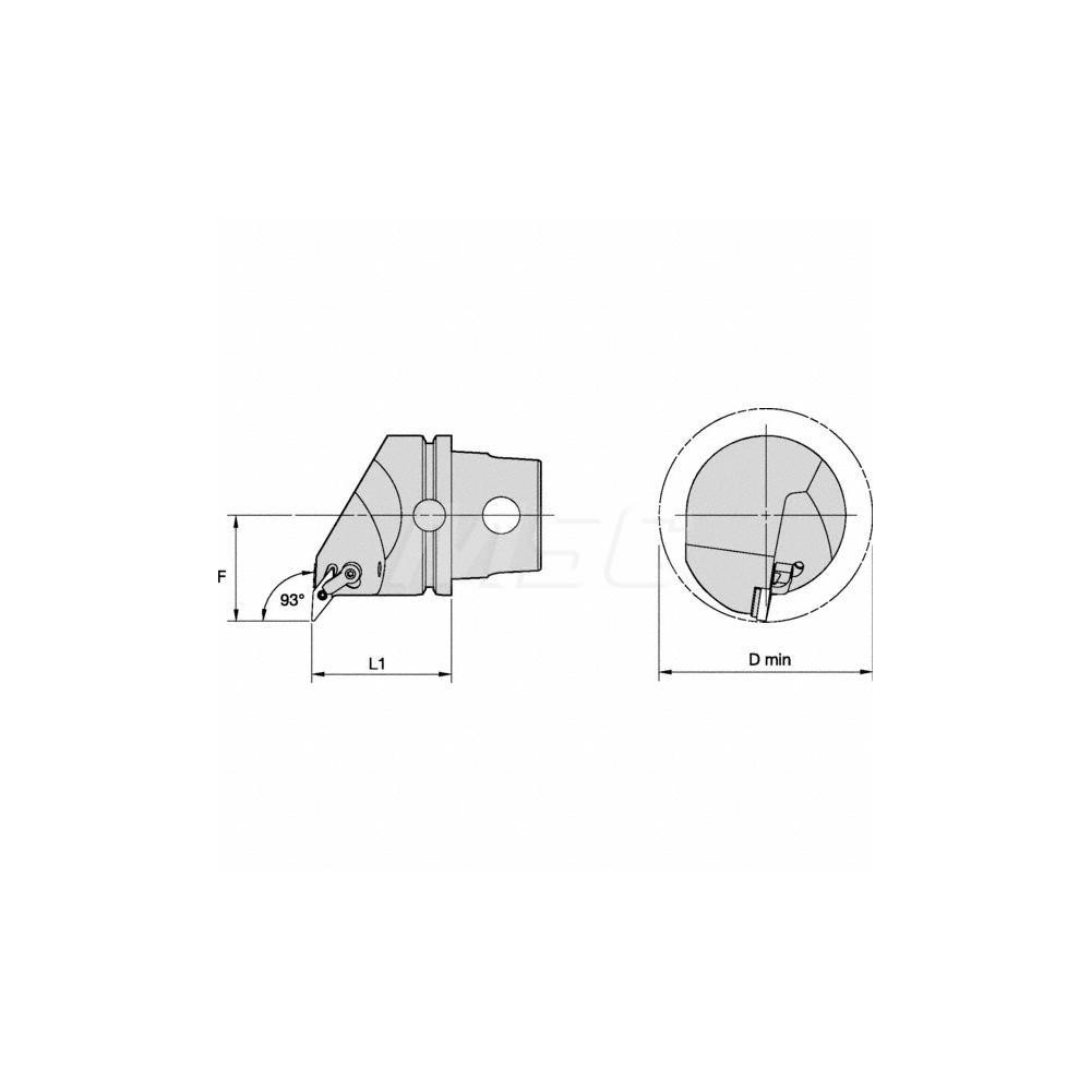 Kennametal - Modular Turning & Profiling Head: KM80, 70.00 mm, Internal ...