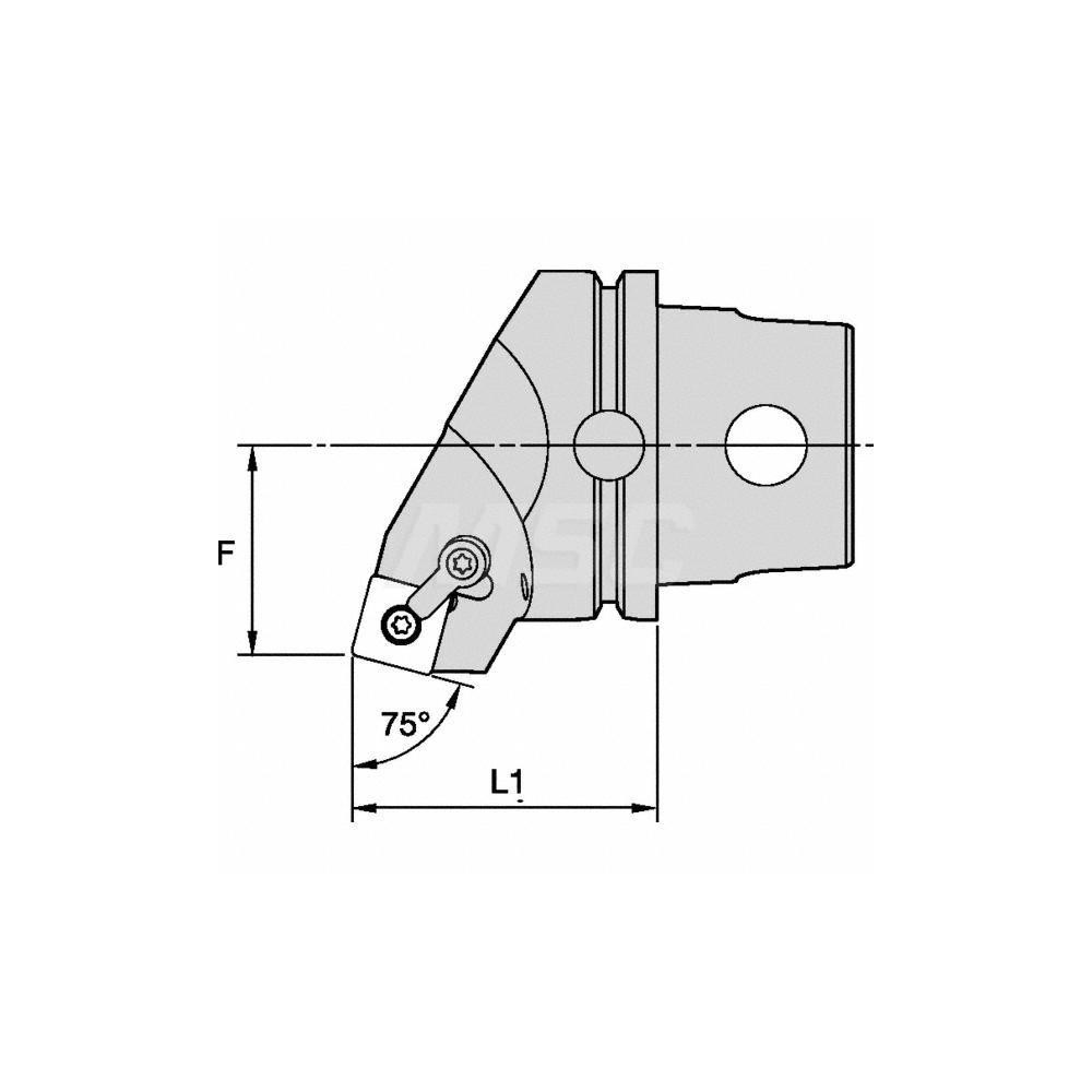 Kennametal - Modular Turning & Profiling Head: KM80, 70.00 mm, External ...