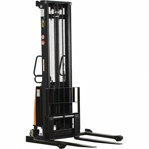 Vestil - 2,000 Lb Capacity, 150" Lift Height, Battery Operated Stacker ...