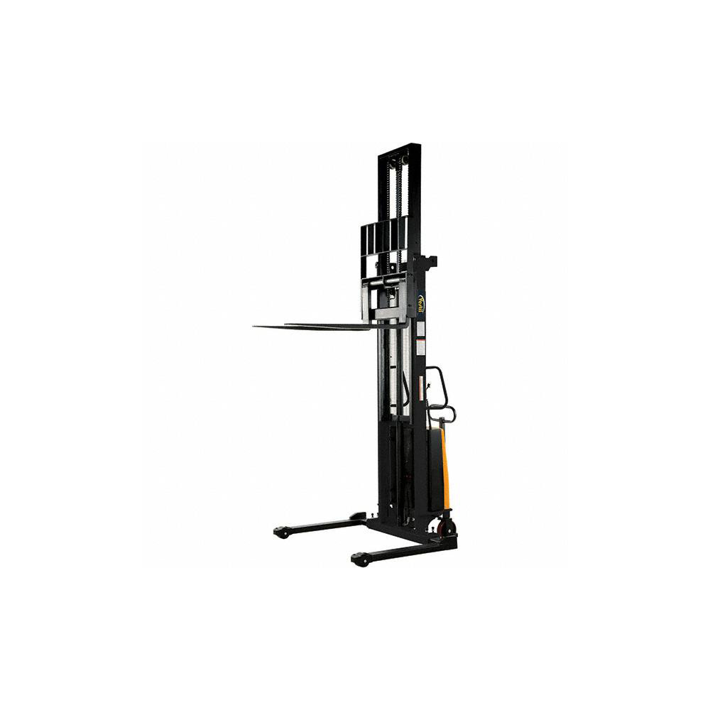 Vestil - 2,000 Lb Capacity, 150" Lift Height, Battery Operated Stacker ...