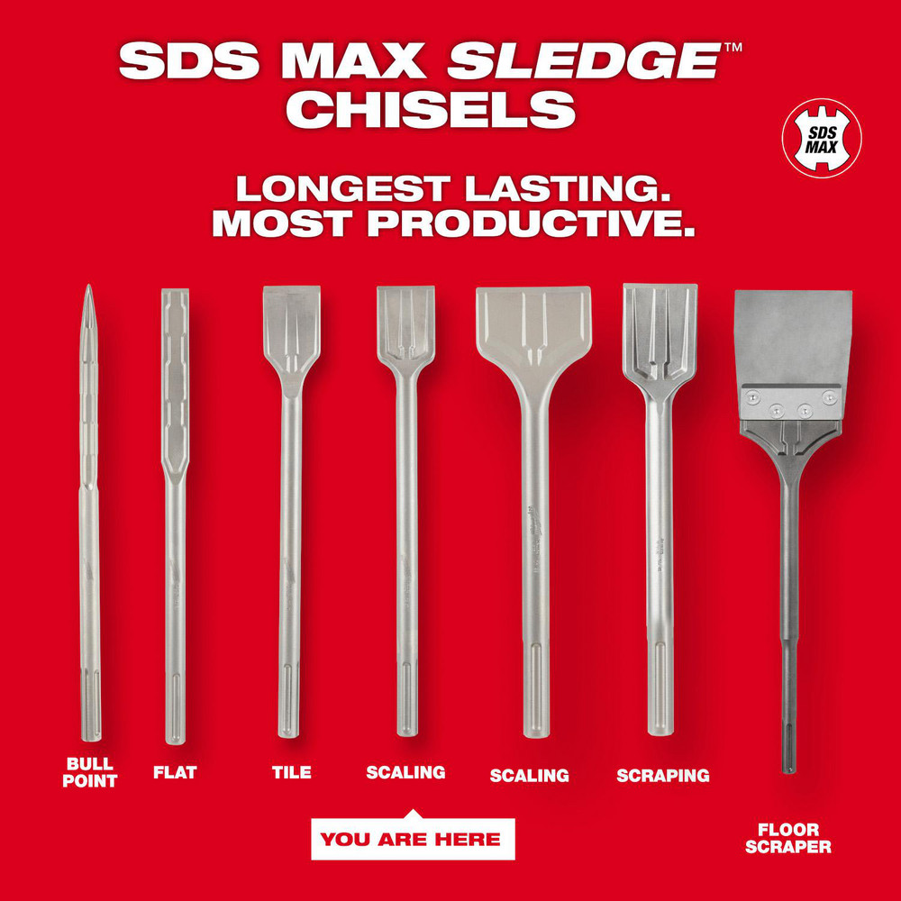Milwaukee Tool - Hammer & Chipper Replacement Chisels: Chisel Type ...