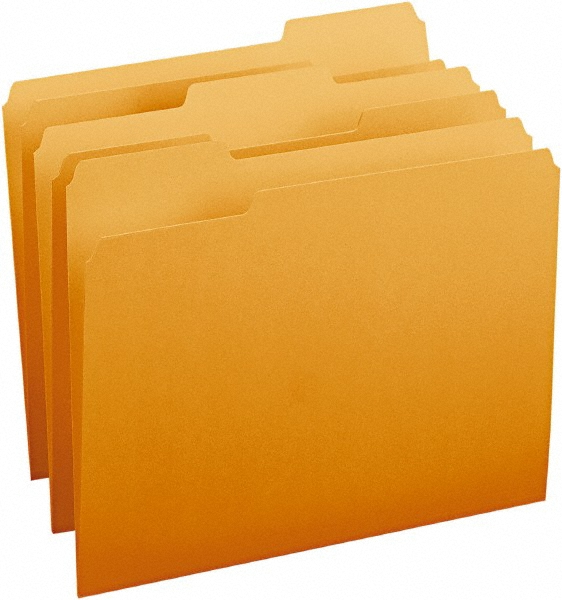 SMEAD - File Folders with Top Tab: Letter, Orange, 100/Pack | MSC Direct