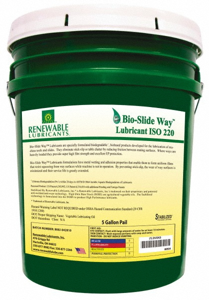 Renewable Lubricants - Way Oil: Bio-Slide Way, 5 gal Pail | MSC Direct
