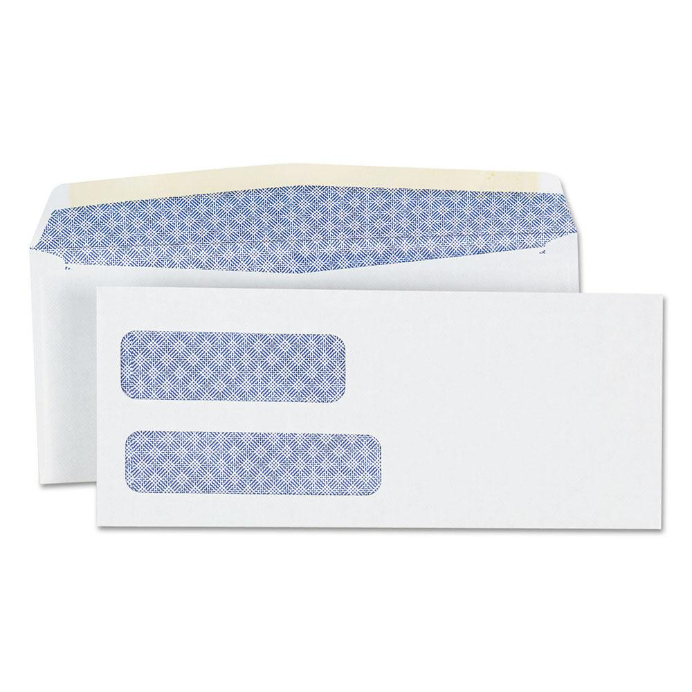 UNIVERSAL - Plain White with Window Mailing Envelope: 3" Wide, 8-7/8 ...
