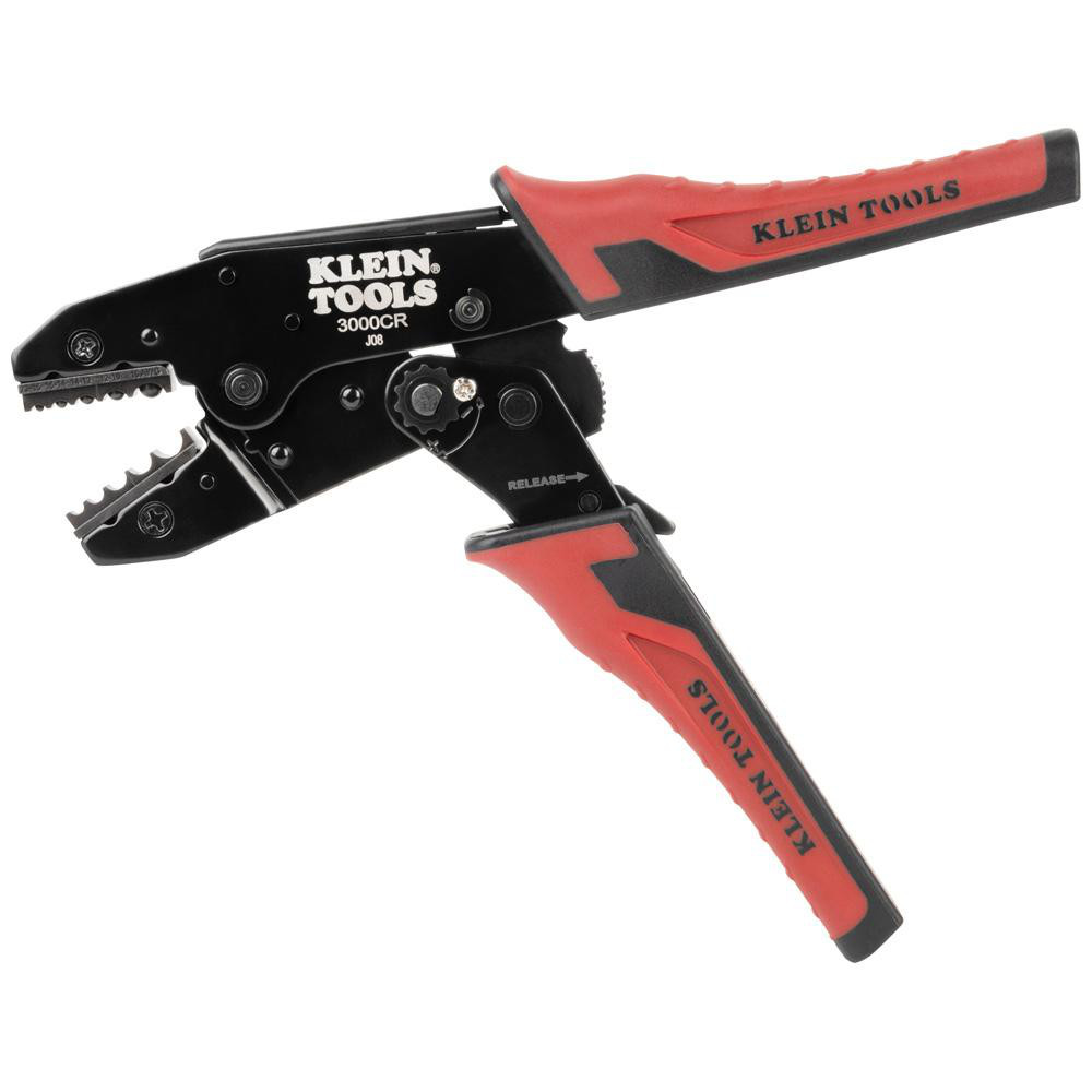 Klein Tools - Crimpers: Handle Style: Dual Material; Type: Ratcheting ...