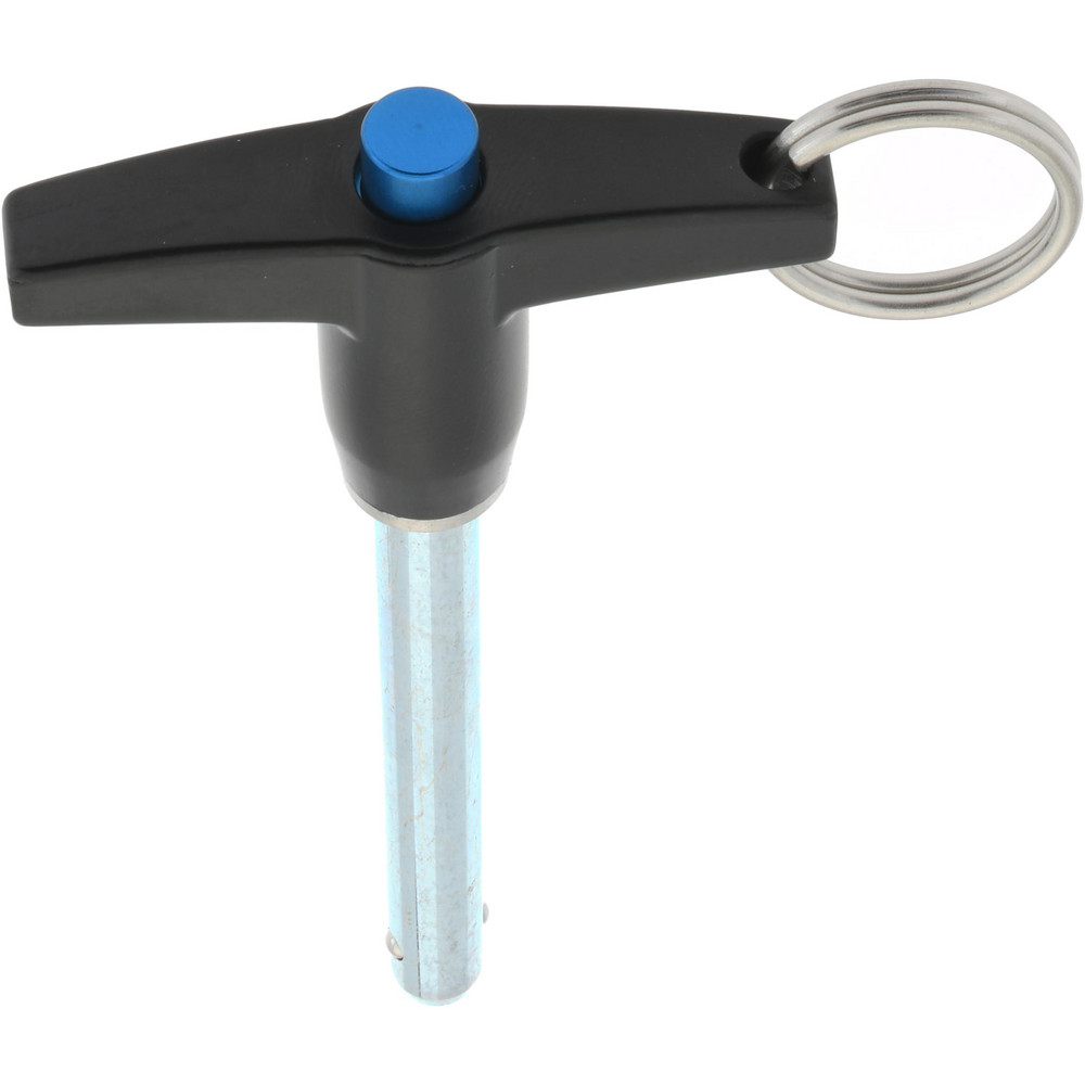 Gibraltar - Quick-Release Pin: T-Handle, 1/4" Pin Dia, 2" Usable Length ...