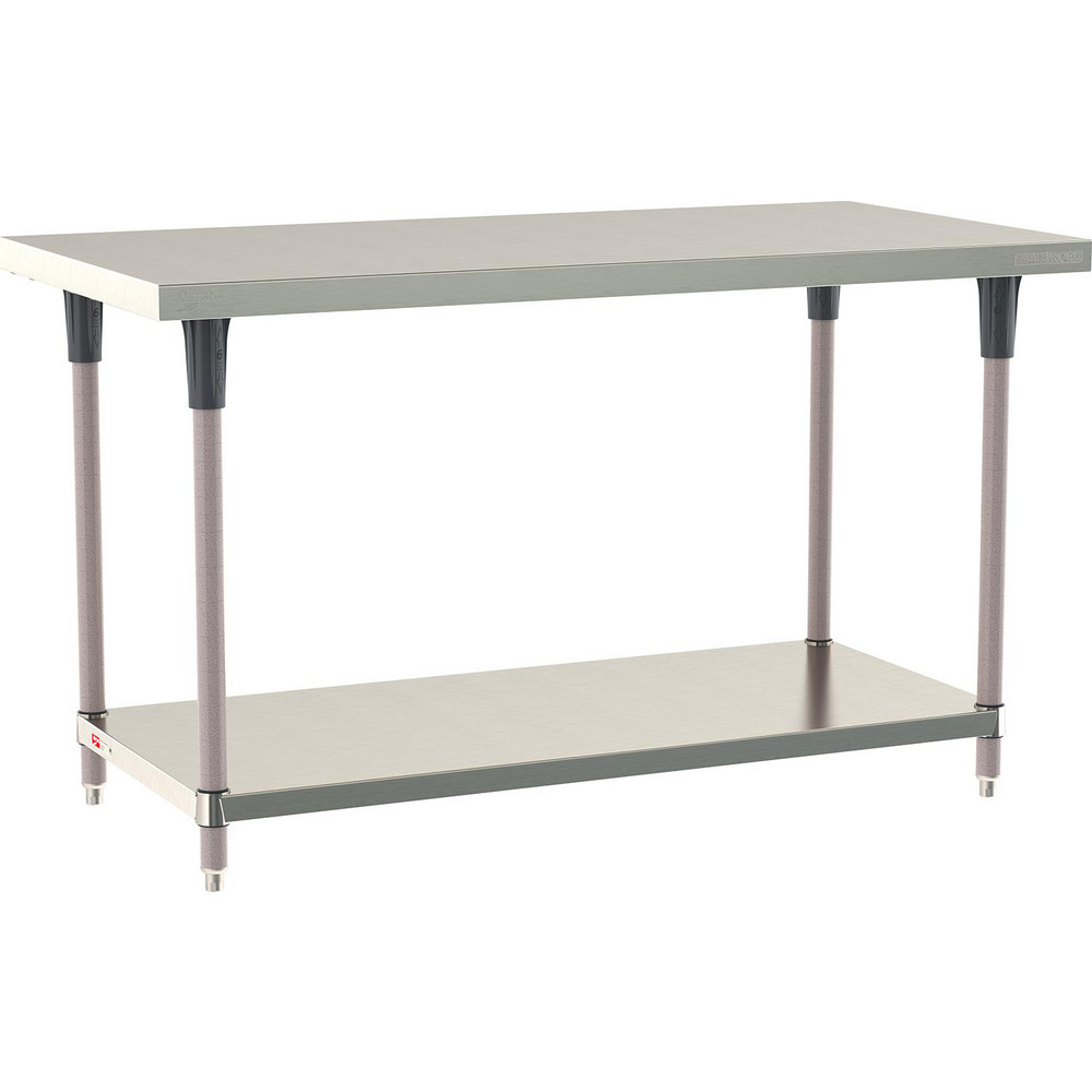 Metro - Work Table with Lower Shelf: 60" Wide, 30" Deep, 34 to 39" High ...