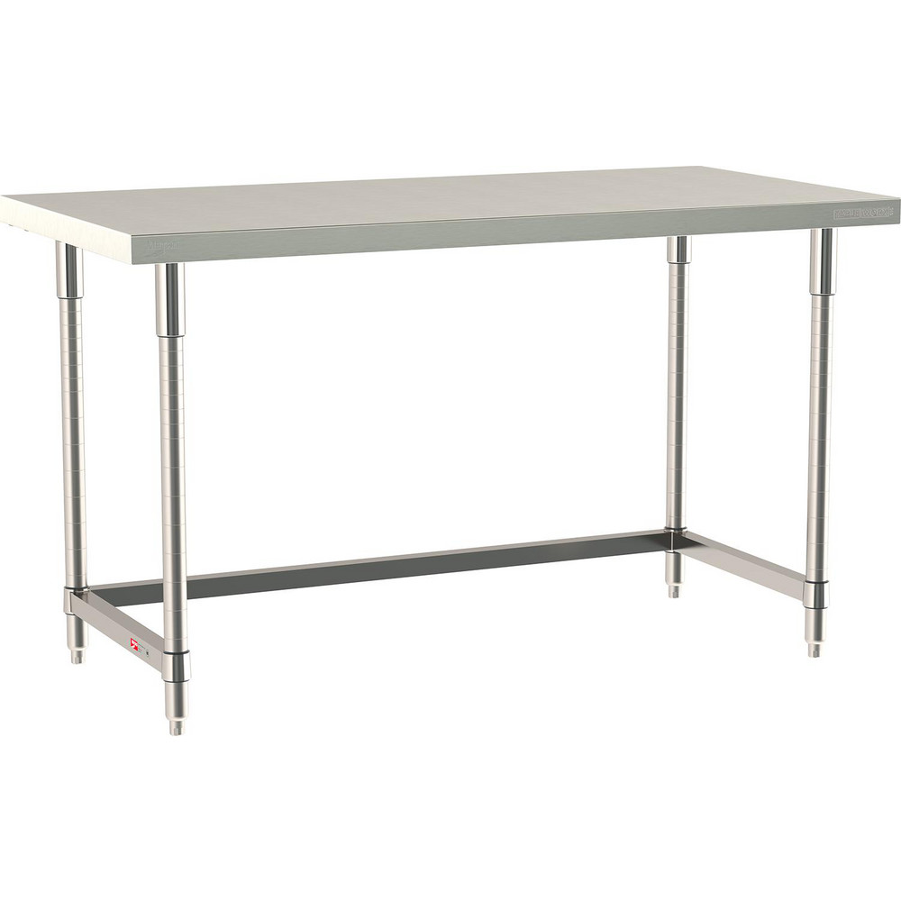 Metro - Work Table with 3-Sided Frame: 60" Wide, 30" Deep, 34 to 39 ...