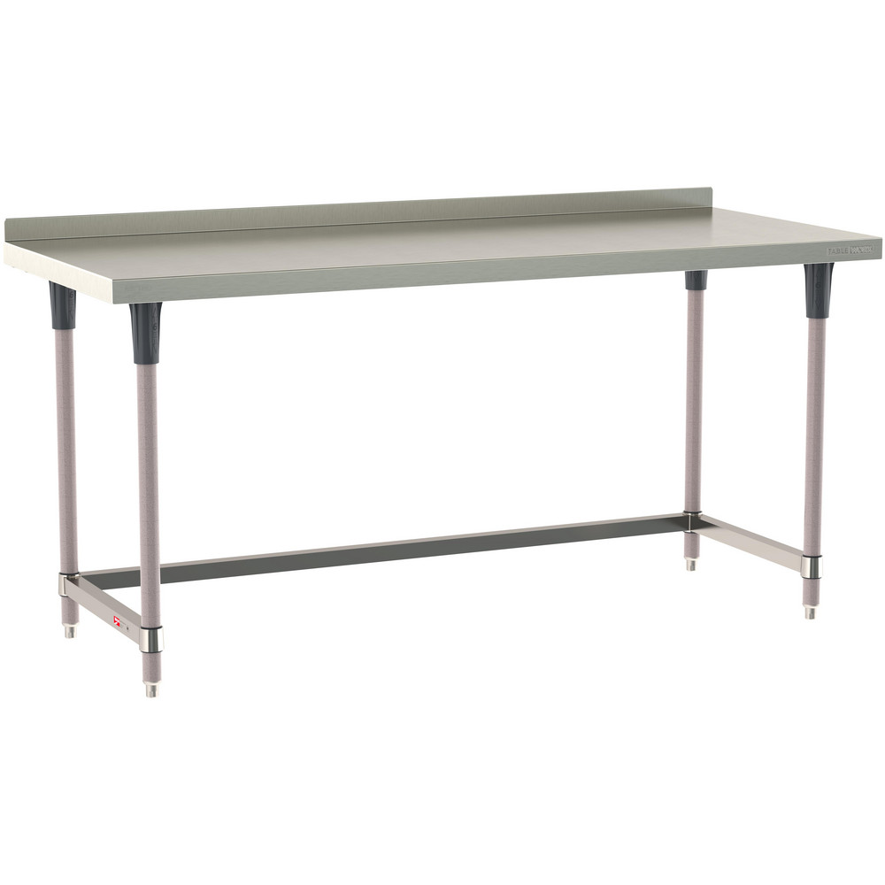 Metro - Work Table with 3-Sided Frame and Backsplash: 72" Wide, 30 ...