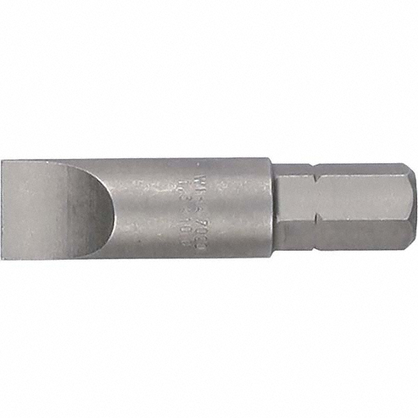 Wiha - Slotted Screwdriver Bits: Reversible: No; Blade Width (Inch): 5/ ...