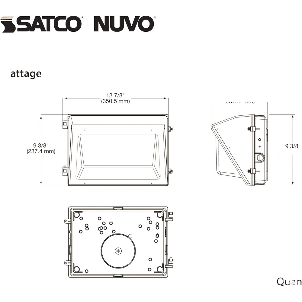 Satco - Wall Pack Light Fixtures: Lamp Technology: LED; Light ...