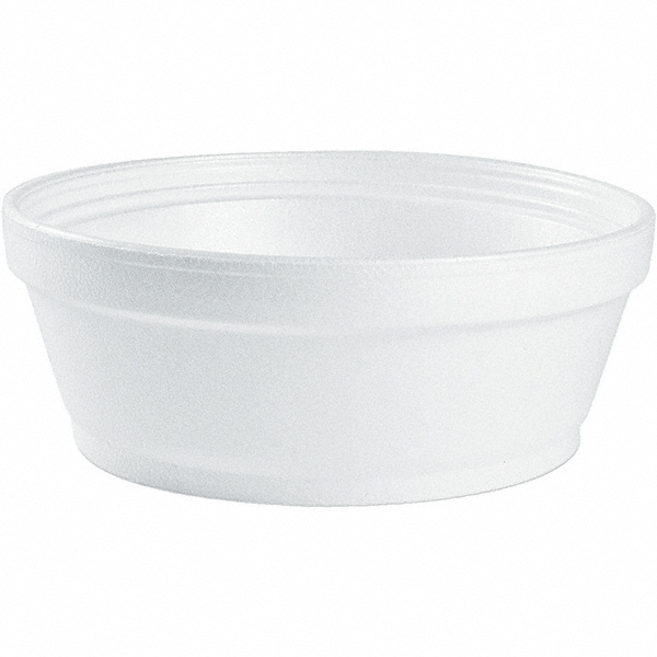 DART - Pack of 500 Foam Food Containers, Foam, 8 oz | MSC Direct