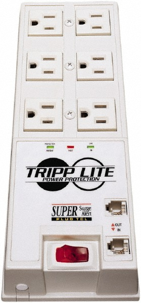 Tripp-Lite - 6 Outlets, 120 VAC15 Amps, 6' Cord, Power Outlet Strip ...