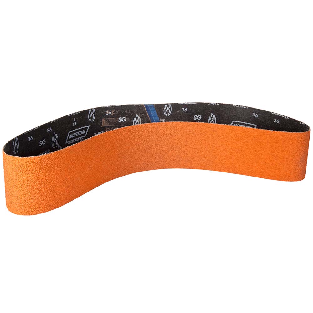 Norton Abrasive Belt 2 Wide 48 OAL 36 Grit Ceramic Alumina Norton Abrasive Belt 2 Wide 48 OAL 36 Grit Ceramic Alumina