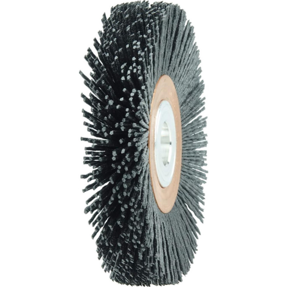 Weiler - Wheel Brush: 4" Wheel Dia, 5/8" Face Width, 0.0550" Wire Dia ...