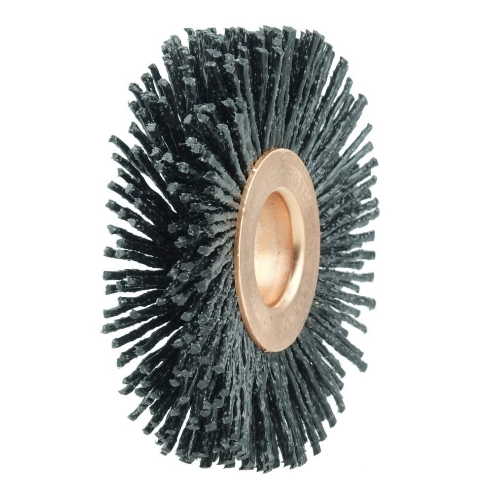 Weiler - Wheel Brush: 2" Wheel Dia, 3/8" Face Width, 0.0260" Wire Dia ...
