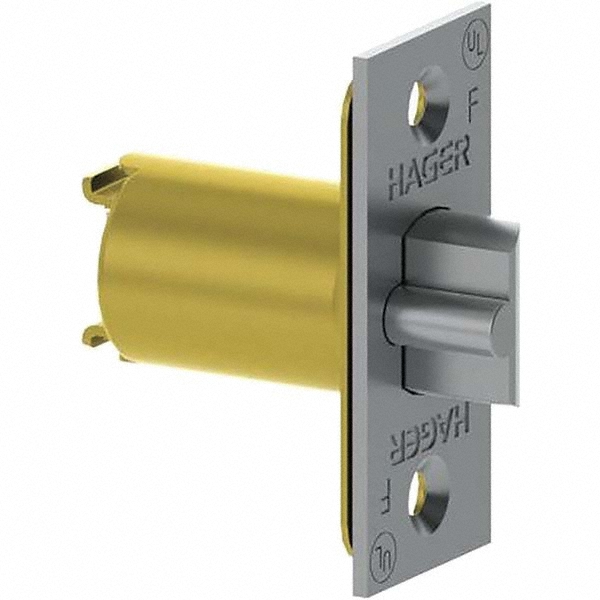 Hager - Dead Door Latch: 1" OAW, 2-1/4" OAH, Steel & Zinc, Satin Chrome ...