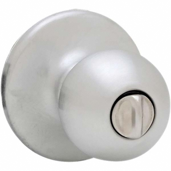 Kwikset - 1-3/8 to 1-3/4" Door Thickness, Satin Chrome Privacy Knob ...