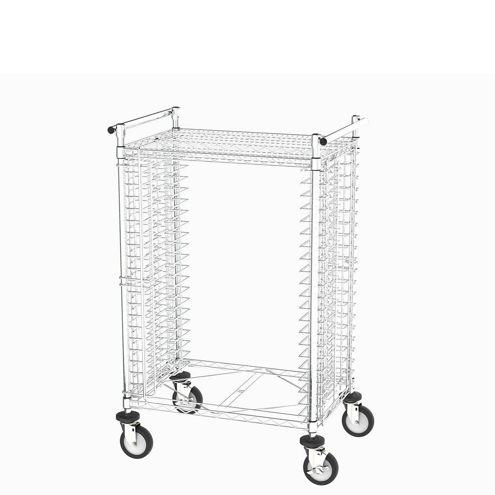 Metro - PCB Handling Utility Cart: 30" Long, 22" Wide, Silver | MSC Direct