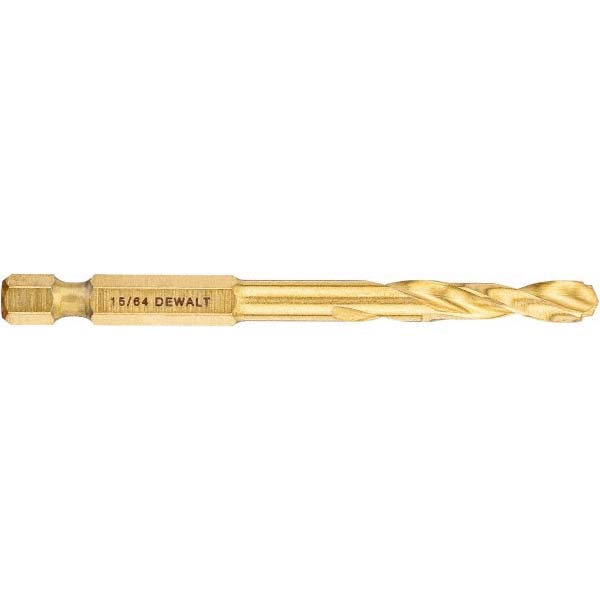 DeWALT Mechanics Drill Bit 15 64 Dia 135 Point High Speed Steel DeWALT Mechanics Drill Bit 15 64 Dia 135 Point High Speed Steel