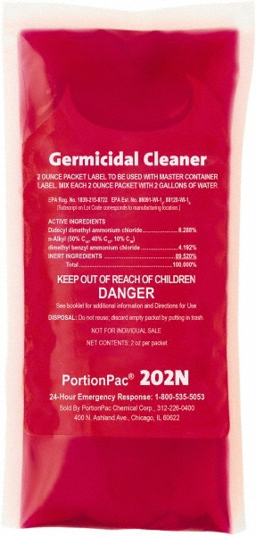 PortionPac - Floor Germicidal Detergent: 2 fl oz Pouch | MSC Direct
