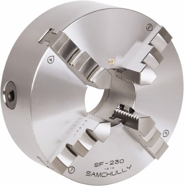 Samchully - Manual Lathe Chuck: 7-1/2", 4 Jaws, Self-Centering | MSC Direct