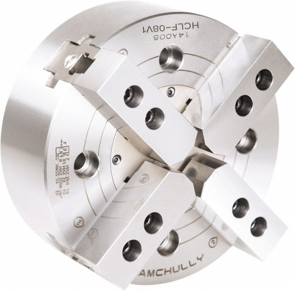 Samchully - Hydraulic Power Lathe Chuck: 304 mm Dia, 4 Jaws, Plain Back ...