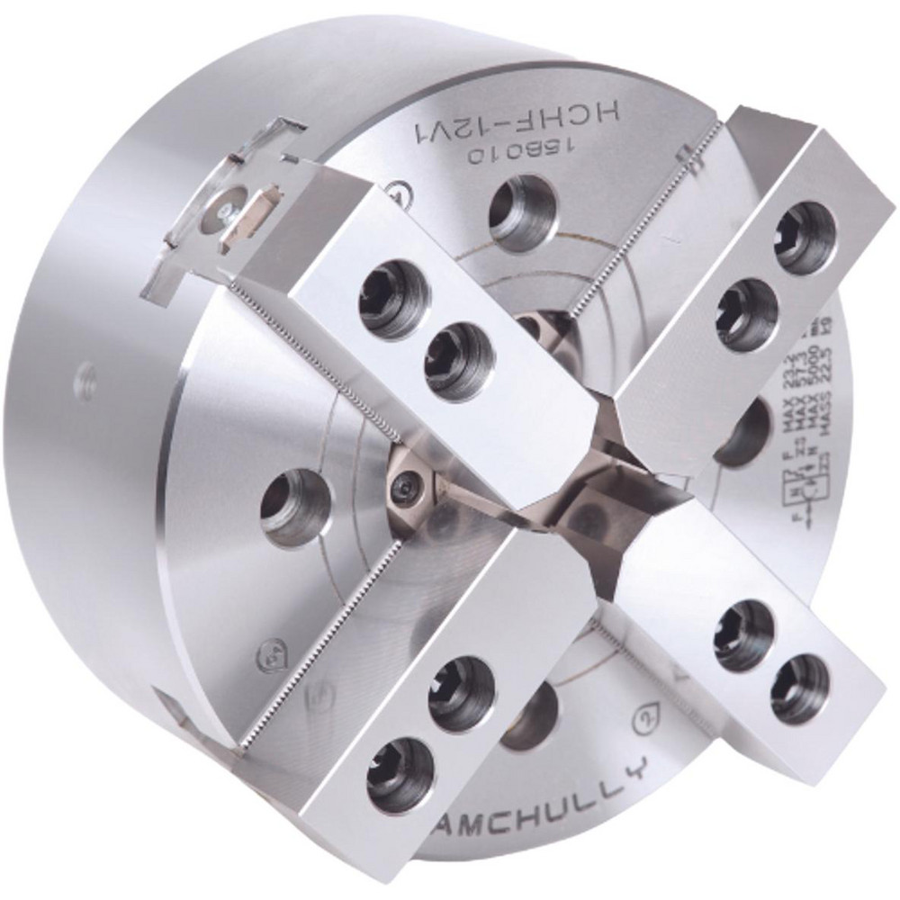 Samchully - Hydraulic Power Lathe Chuck: 800 mm Dia, 4 Jaws, Plain Back ...