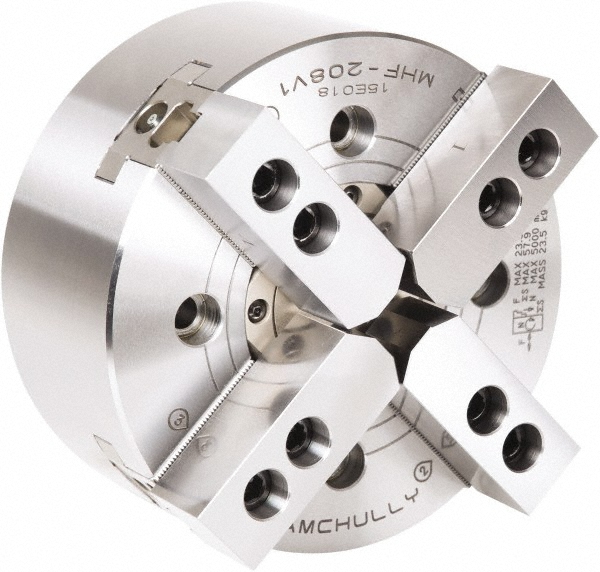 Samchully - 3 Jaw, 148mm Chuck Diam, Plain Back Mount, 0mm Through Hole ...