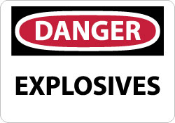 AccuformNMC - Sign: Rectangle, DANGER, Danger - Explosives | MSC Direct