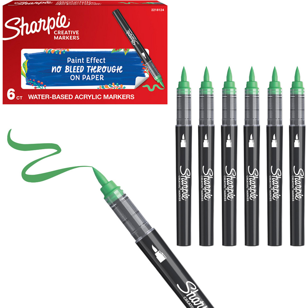 Sharpie - Paint: Green, Water-Based, Brush Tip | MSC Direct