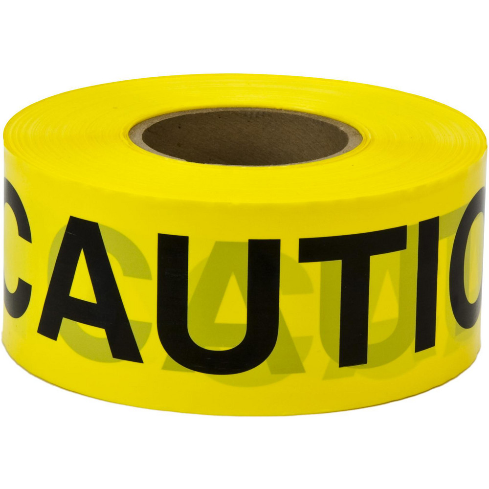 3M - Barricade Tape: Yellow, Message:" Caution", 3" Width, 1000.00' Length | MSC Direct