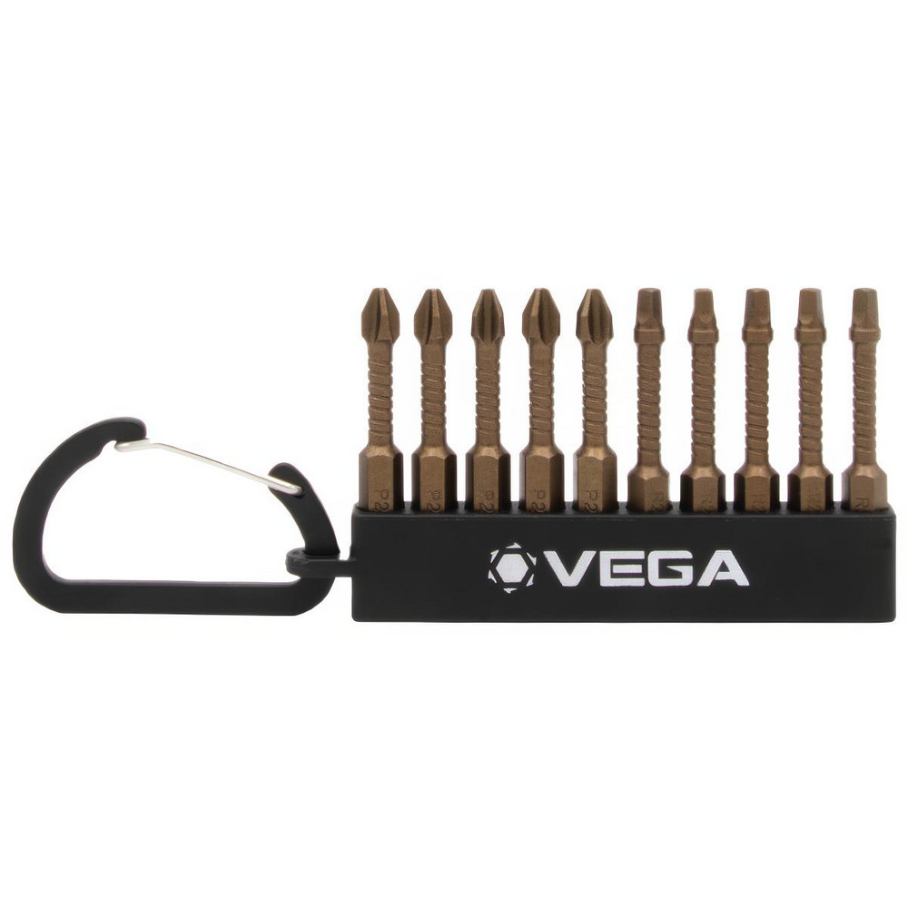 VEGA Industries - Power Screwdriver Bit Set Phillips & Square: 10 Pc ...